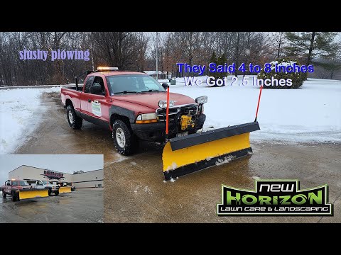 Snow Storm Turns Into A Slushy Mess (Snow Plowing) 2.5 in - YouTube