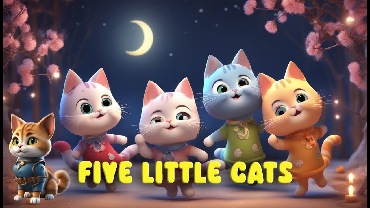 Five little cats, oh so sweet || Nursery Rhymes & Kids Songs - New ...