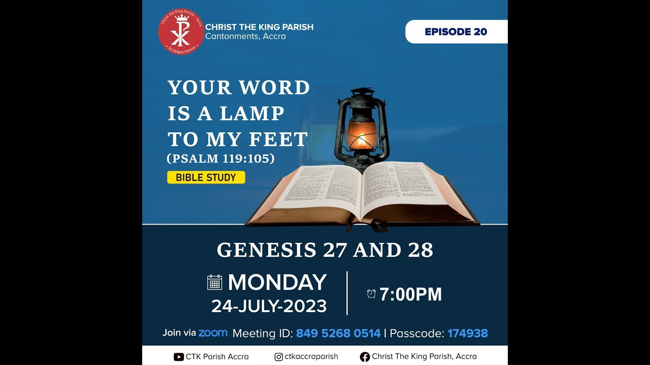 BIBLE STUDY (Ep 20) - GENESIS 27 & 28 - YouTube