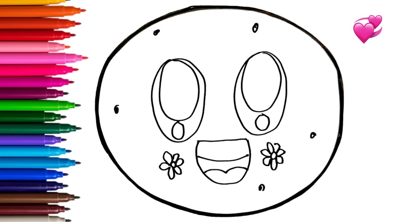 How To Draw A Cute Potato Vegetable | potato Drawing Easy | Drawing For ...