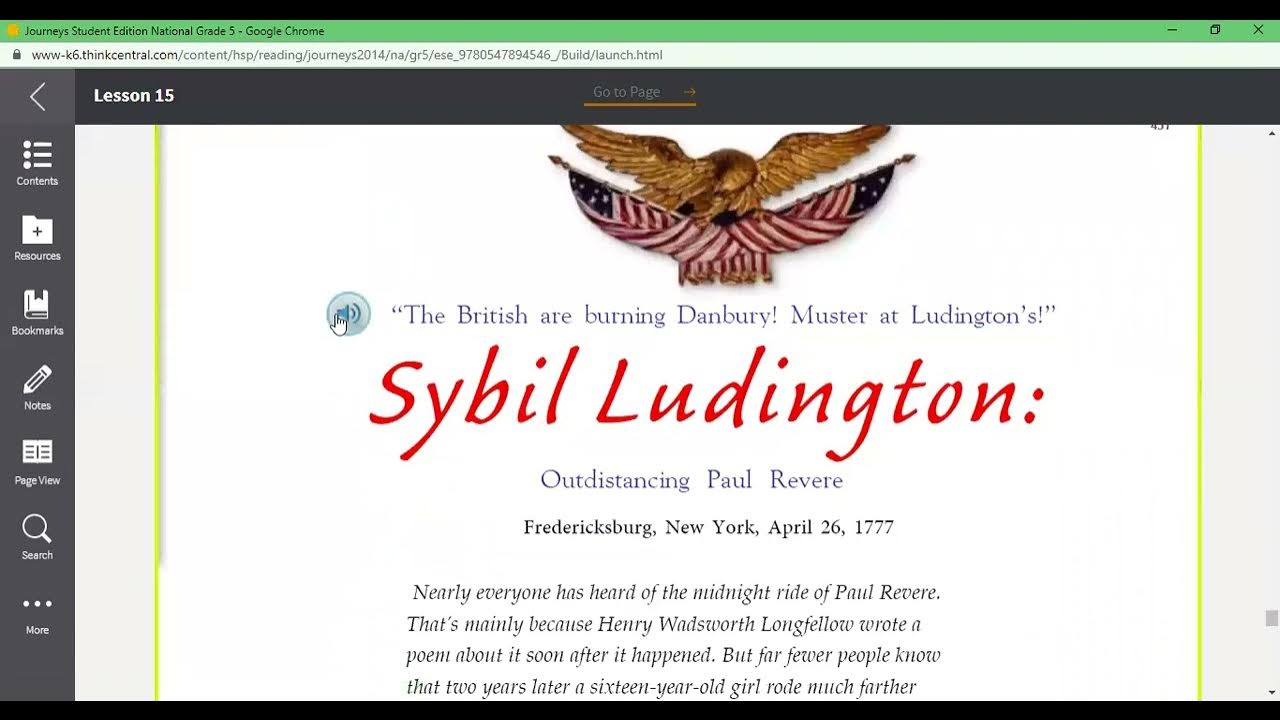 We Were There Too Lesson 15 Journeys Reading Grade 5 - YouTube