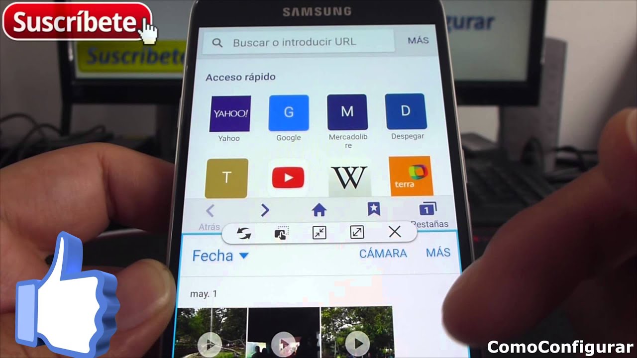 Como tener multiventana y multitarea en Android Samsung Galaxy S6 - YouTube
