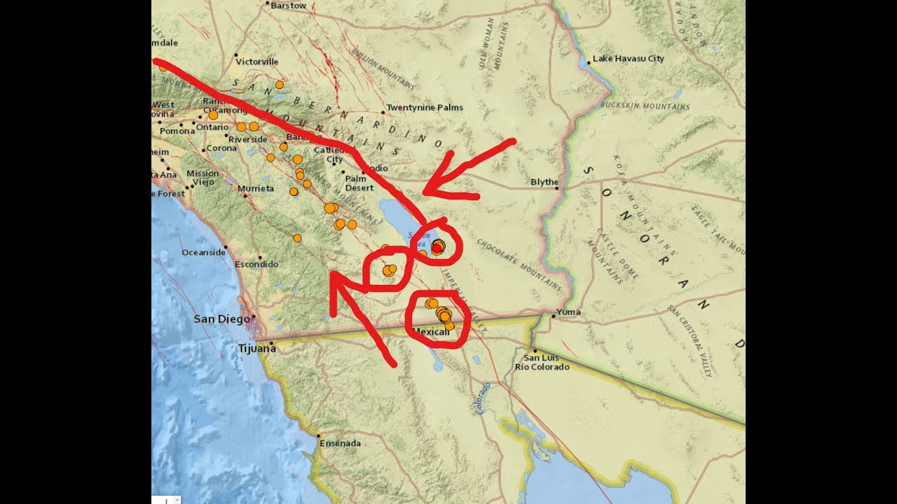 Southern California Earthquake swarm, Migrating towards the San Andreas ...