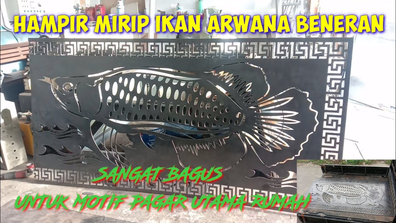 Membuat Ukiran Ikan Arwana di Plat besi yang cukup indah @mbah mulyo ...