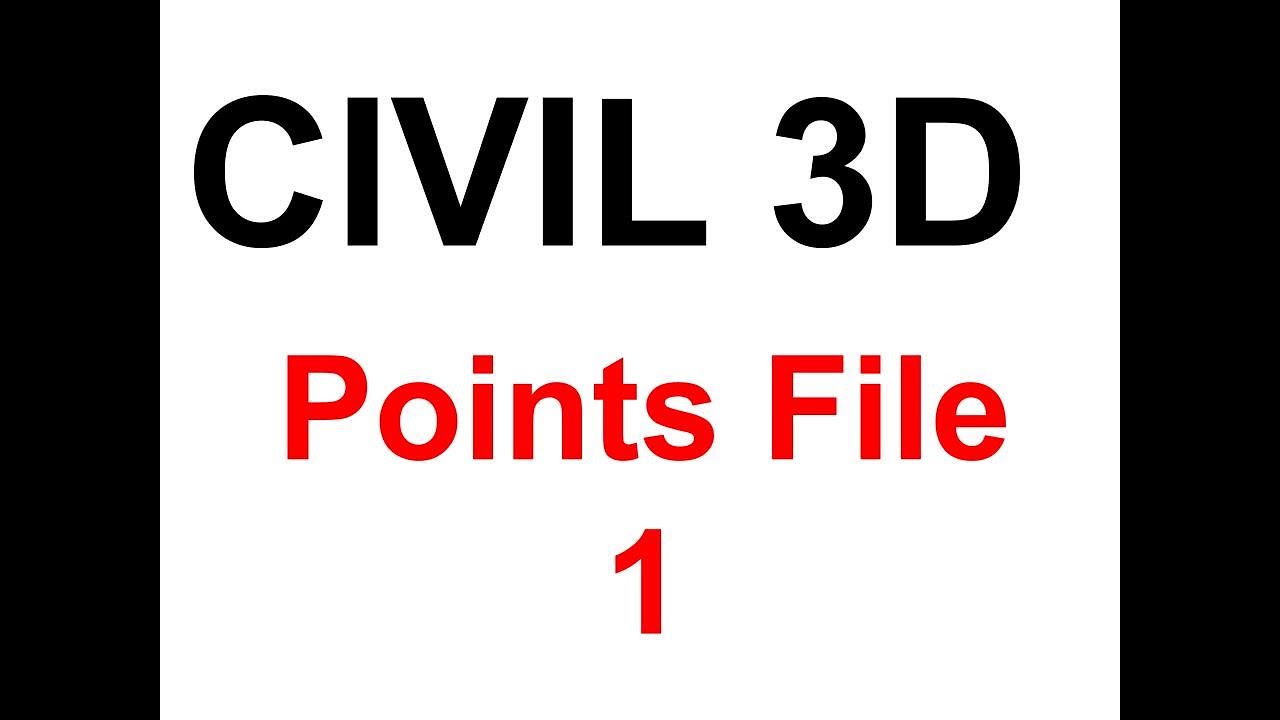 ملف نقاط Autocad Civil 3D - Point File - YouTube