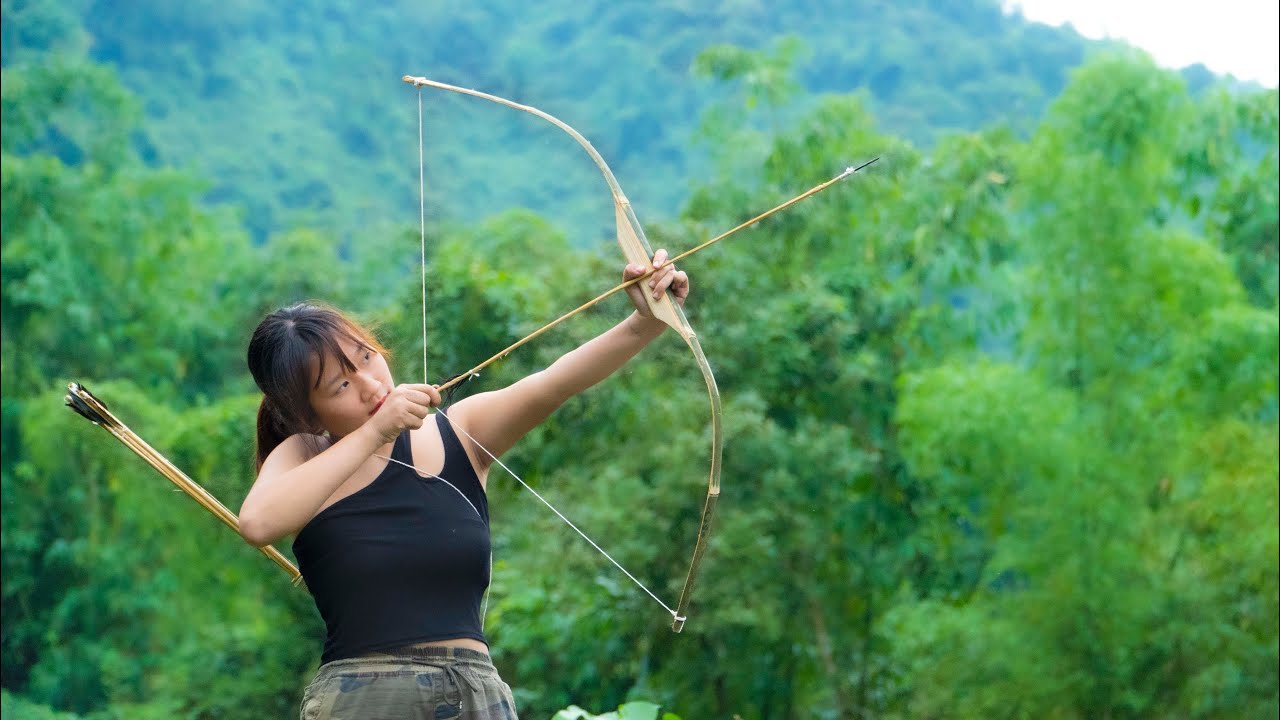 Making Bamboo Bows - Night Hunting/ Off-Grid Living - YouTube