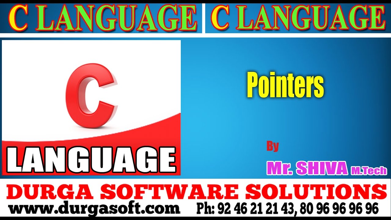 C language ||Pointers by Shiva - YouTube