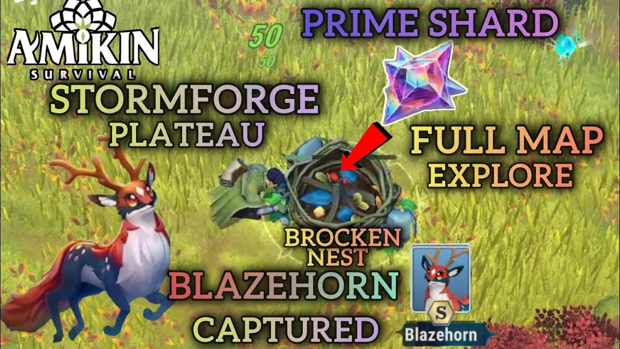 😱 AMIKIN SURVIVAL 🤯 HOW TO FARM PRIME SHARD BLAZEHORN CAPTURE | FULL ...