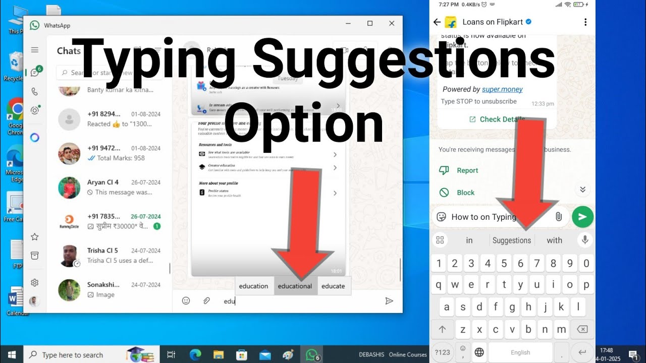 How to Turn on Typing Suggestions Option in Computer || Laptop me type ...