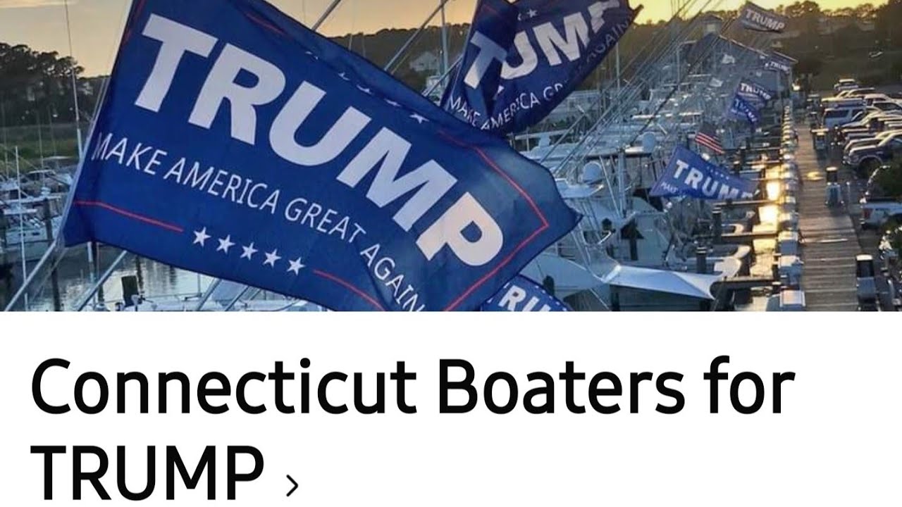 Trump Boat Parade in Mystic, Ct 09/07/24 - YouTube