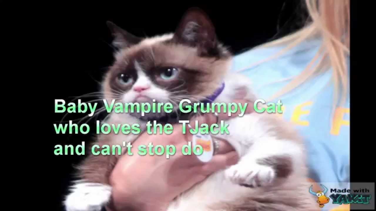 Baby Vampire Grumpy Cat who loves the TJack and can't stop doing the Watch Me Whip Nae Nae cause ...