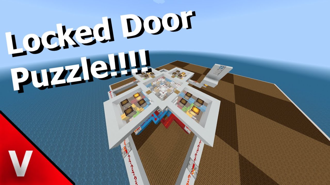 Puzzle locked Minecraft door tutorial. - YouTube