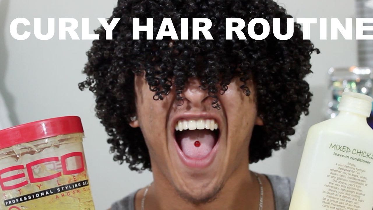 UPDATED Curly Hair Routine "Wash & Go?" | Male TWA - YouTube