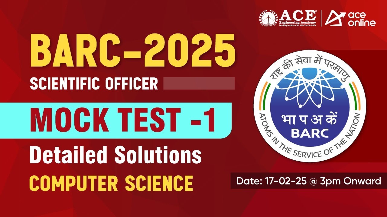 BARC Scientific Officer 2025 | Mock Test-1 Detailed Solutions ...