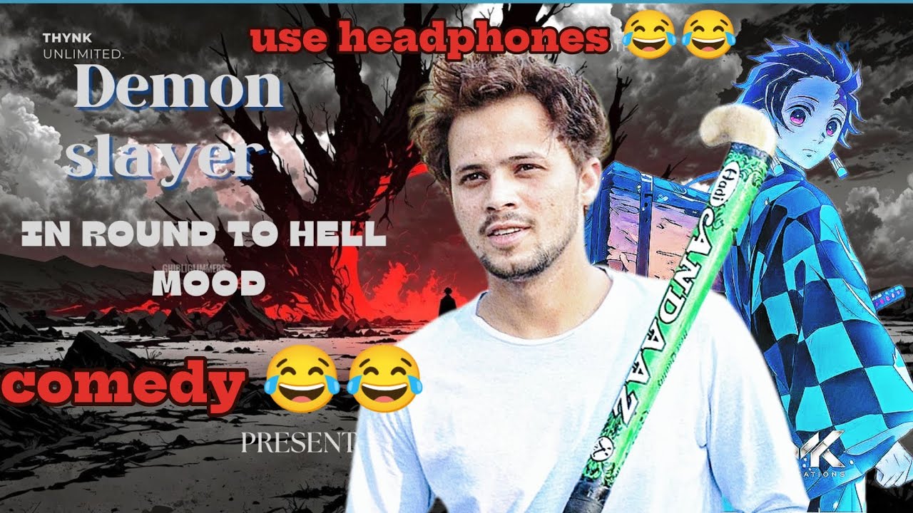 Demon slayer in round 2 hell mood comedy video 😁😂 | demon slayer | # ...