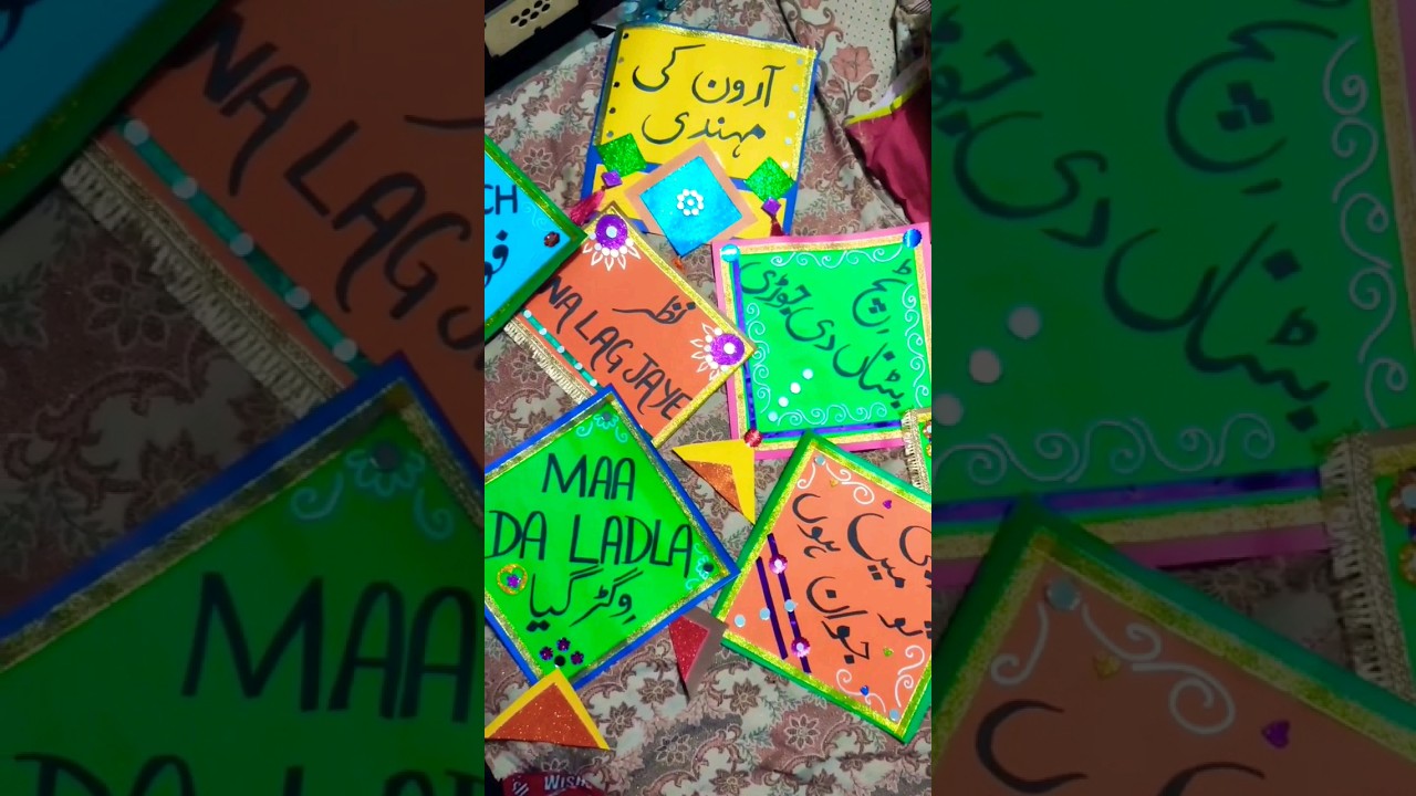 Handmade Mehndi Props Ideas | Mehndi Props | Easy Mehndi Props Ideas ...