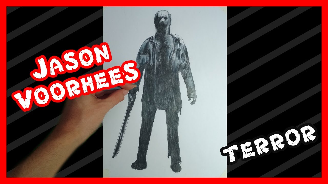 Cómo dibujar a Jason de viernes 13/Dibujo jason voorhees - YouTube