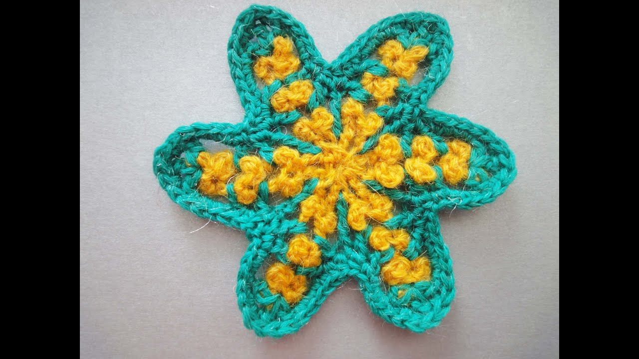 Шестиконечная звезда The six-pointed star Crochet - YouTube