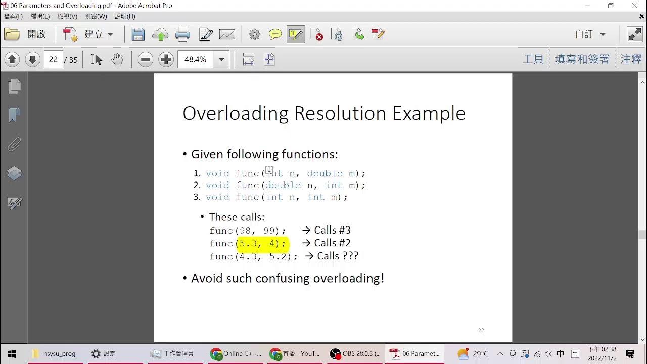 Parameters and Overloading (1st and 2nd classes) - YouTube