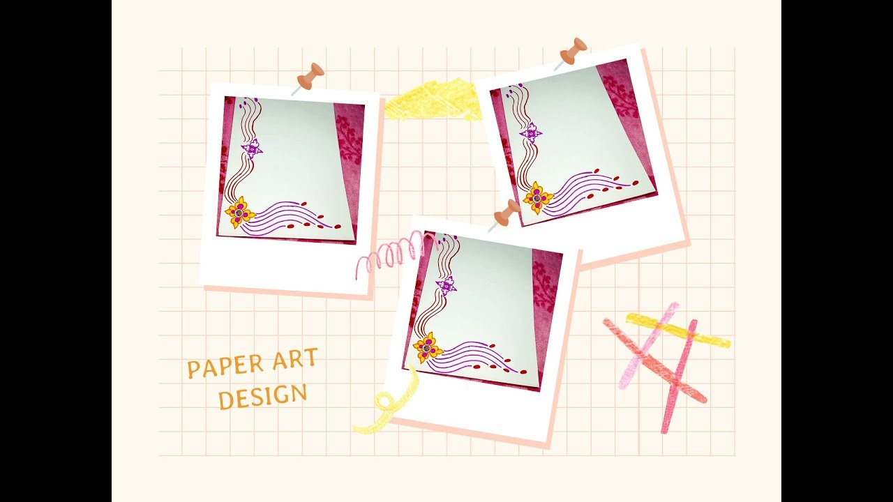 Drawing on paper-part 79 / design on paper / How to draw a design - YouTube