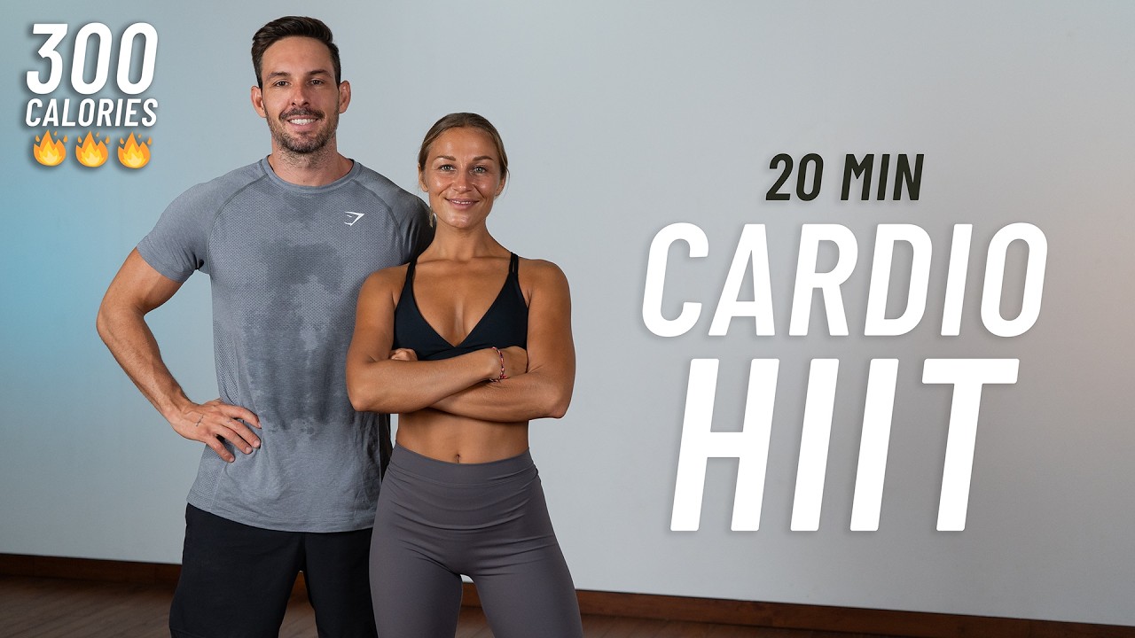 20 MIN CARDIO HIIT WORKOUT - Full Body, No Equipment, No Repeats - YouTube