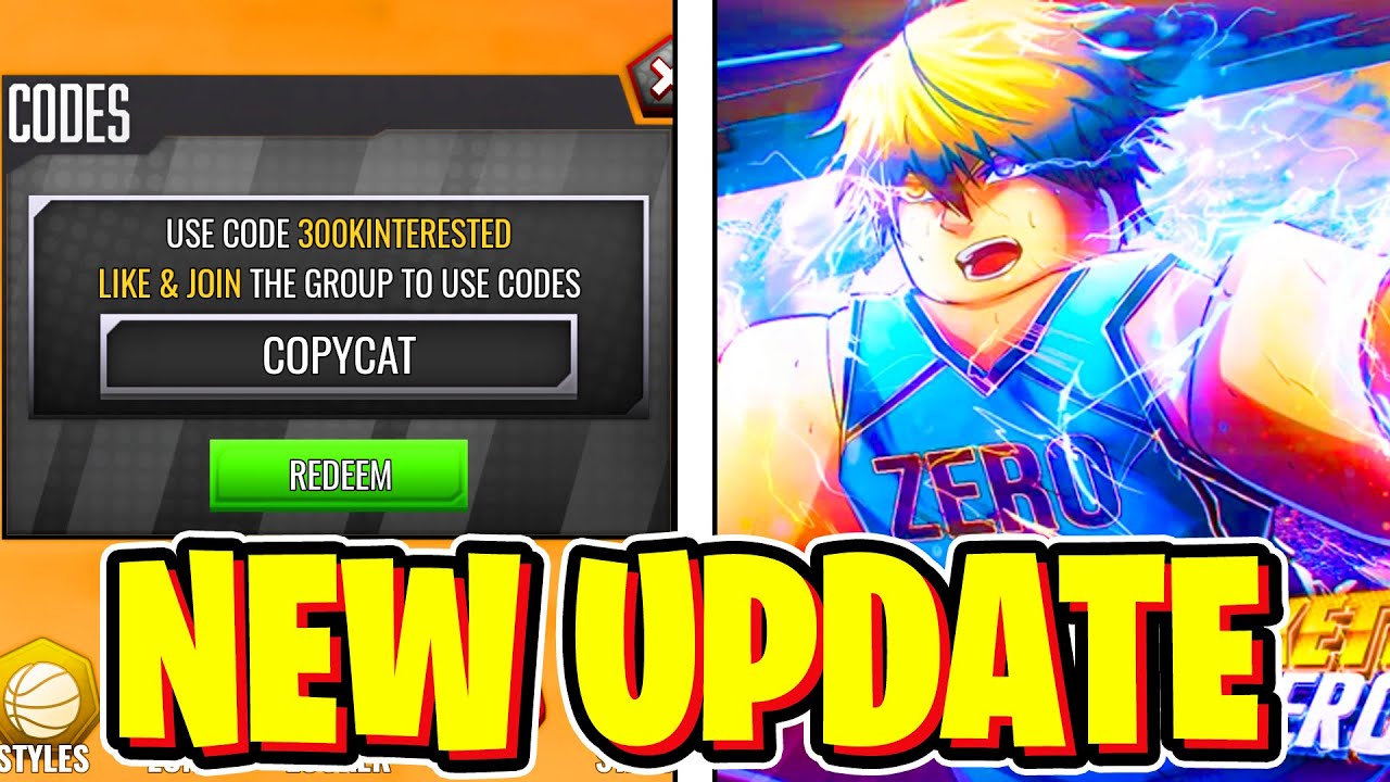 BASKETBALL ZERO UPDATE! (NEW CODES, COPYCAT STYLE SHOWCASE, LEVEL ...