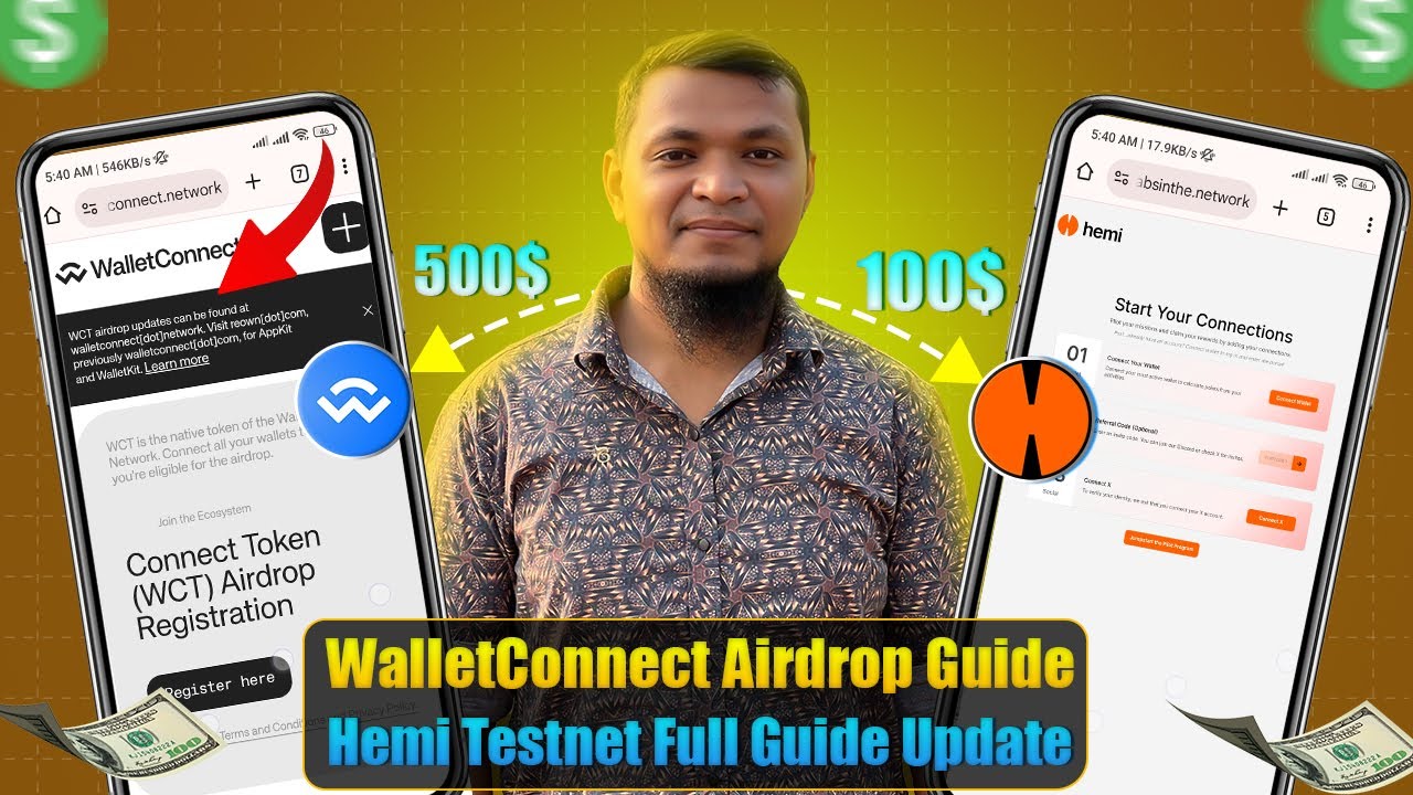 WalletConnect Airdrop Guide | WCT Airdrop Tokens | Hemi Testnet Full ...
