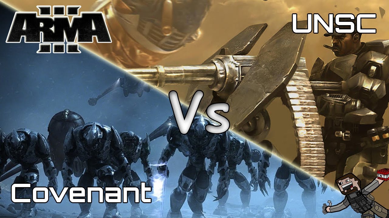 ARMA 3 - Custom Battles (UNSC) vs (Covenant) - YouTube