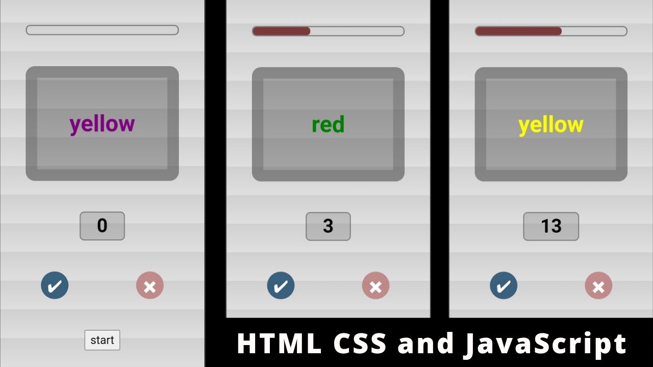 Brain Game Using Html Css And Pure Javascript. - Youtube