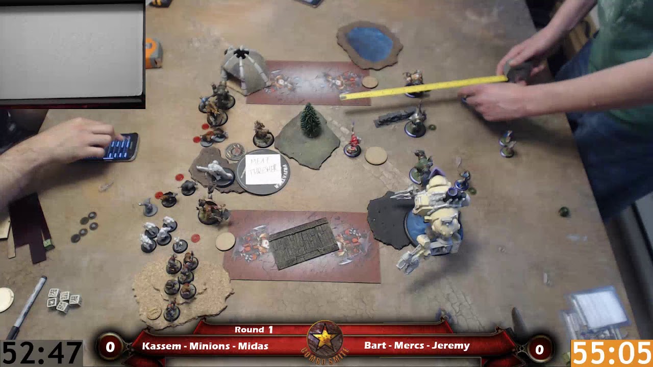 Warmachine Hordes - Minions (Midas) Vs. Mercenaries (Bartolo) - YouTube