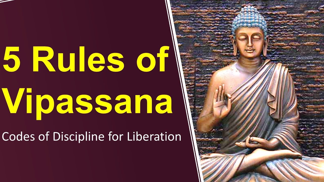 Buddha's 5 Codes of Discipline for Liberation (Vipassana Meditation Precepts) - YouTube