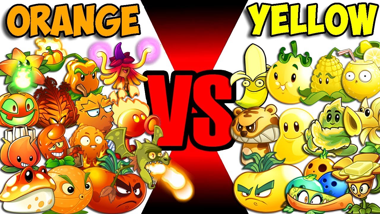 Team ORANGE vs YELLOW - Who Will Win? - PvZ 2 Team Plant VS Team Plant ...