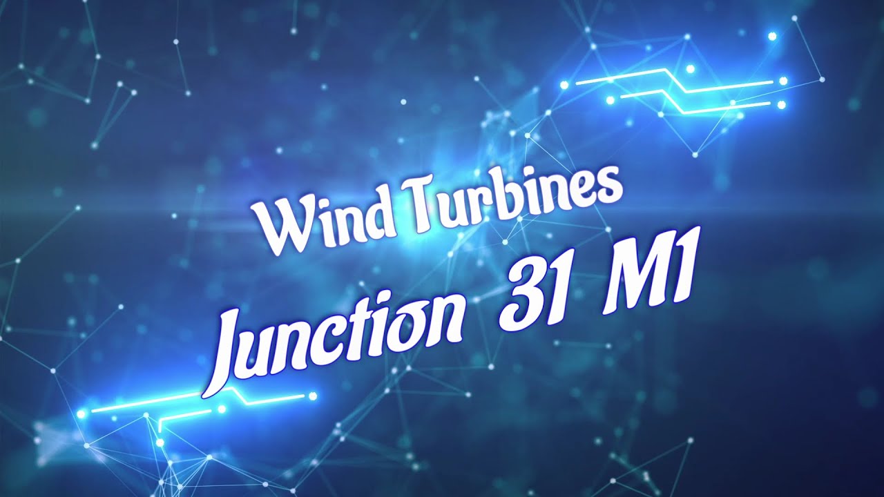 DJI Mini 2 wind turbines junction 31 M1 - YouTube