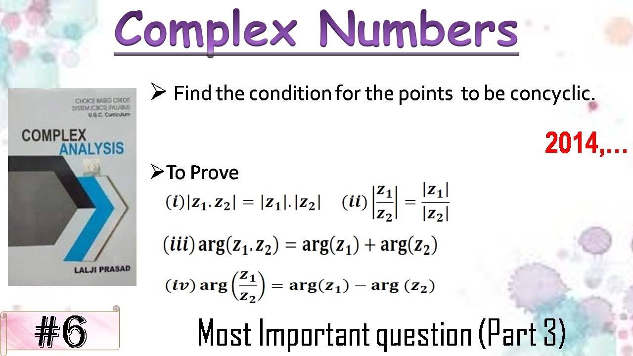 Lecture 6 || Find the condition for the points z_1, z_2, z_3 & z_4 to ...