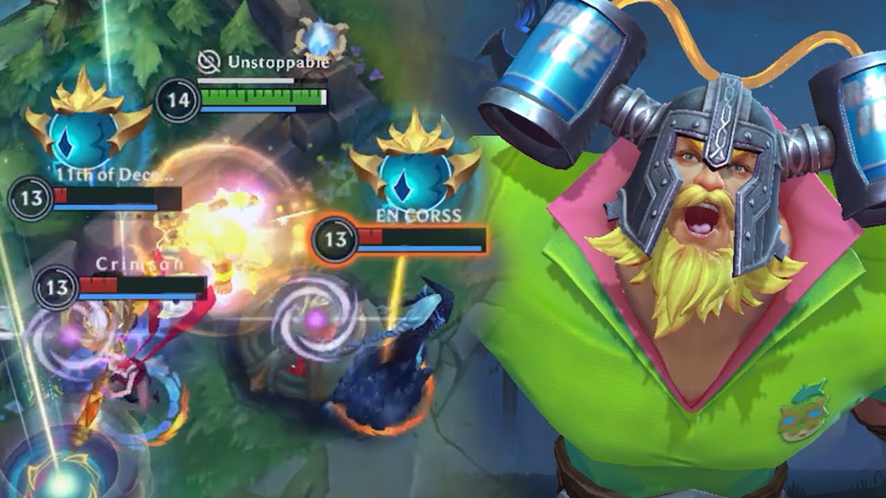 Wild Rift OLAF Baron Lane Gameplay in Season 14 (Build & Runes) - YouTube