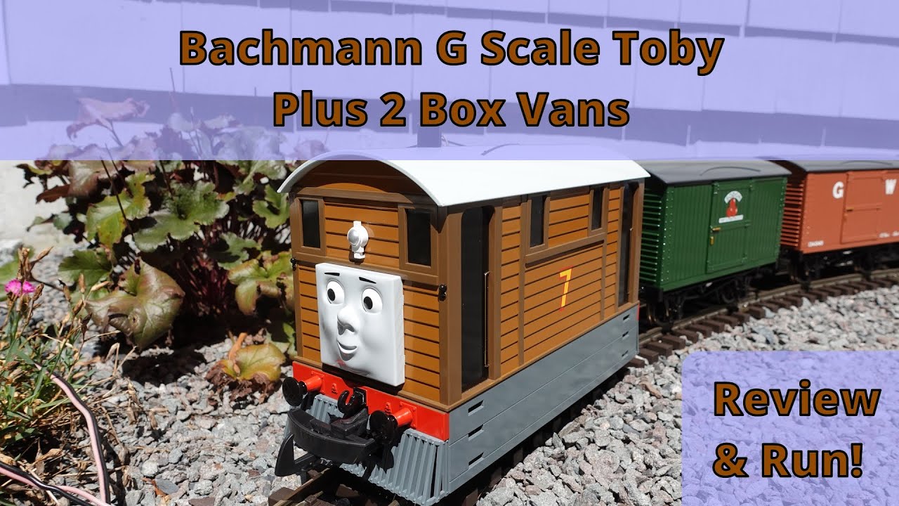 G Scale Bachmann Toby Plus 2 Box Vans Review & Run! - YouTube