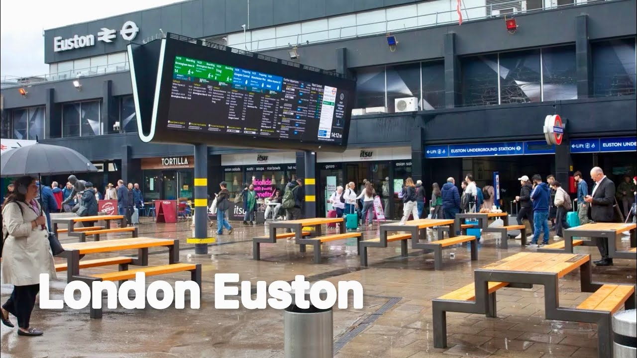 Euston Train Station | London | Walking Tour | [4K] - YouTube