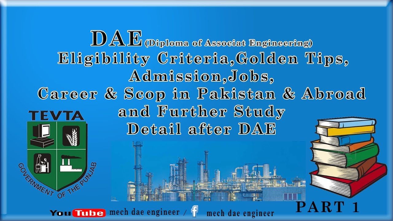 DAE information / admission 2017/tips/jobs types - YouTube
