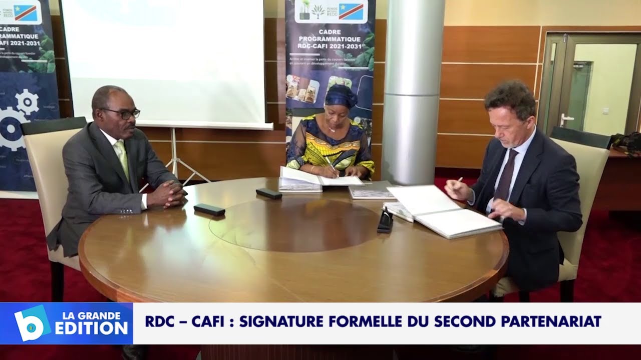RDC – CAFI: Signature formelle du second partenariat - YouTube