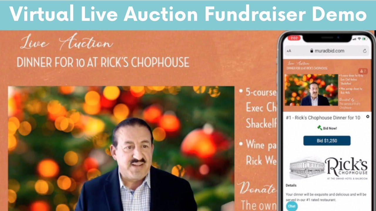 Virtual Live Auction Fundraiser Demo - YouTube