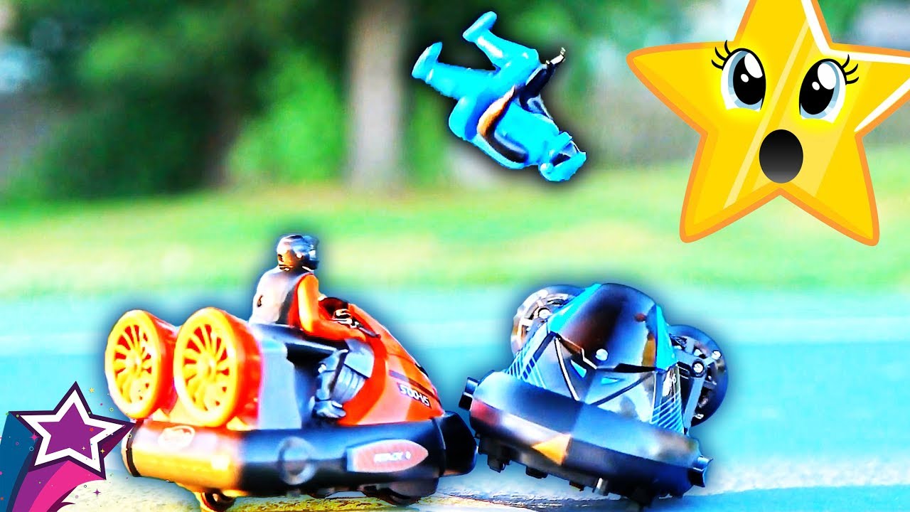 Who Wins ? Playing with Bump & Run Bumper Cars Remote Controlled Toys ...
