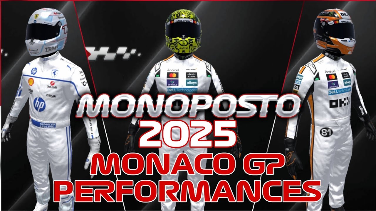 MONOPOSTO 2025 DRIVERS DATA MONACO GP - YouTube