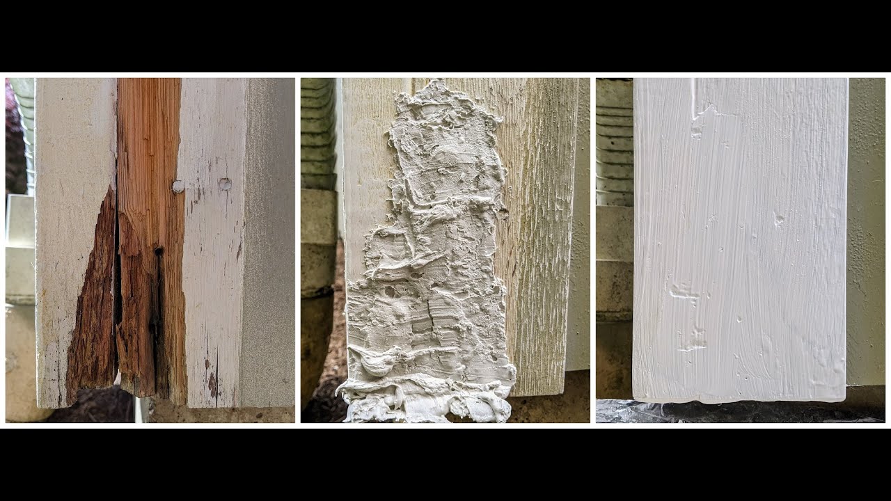 Repairing Rotten Wood Panel Using Wood Hardener and Putty # ...