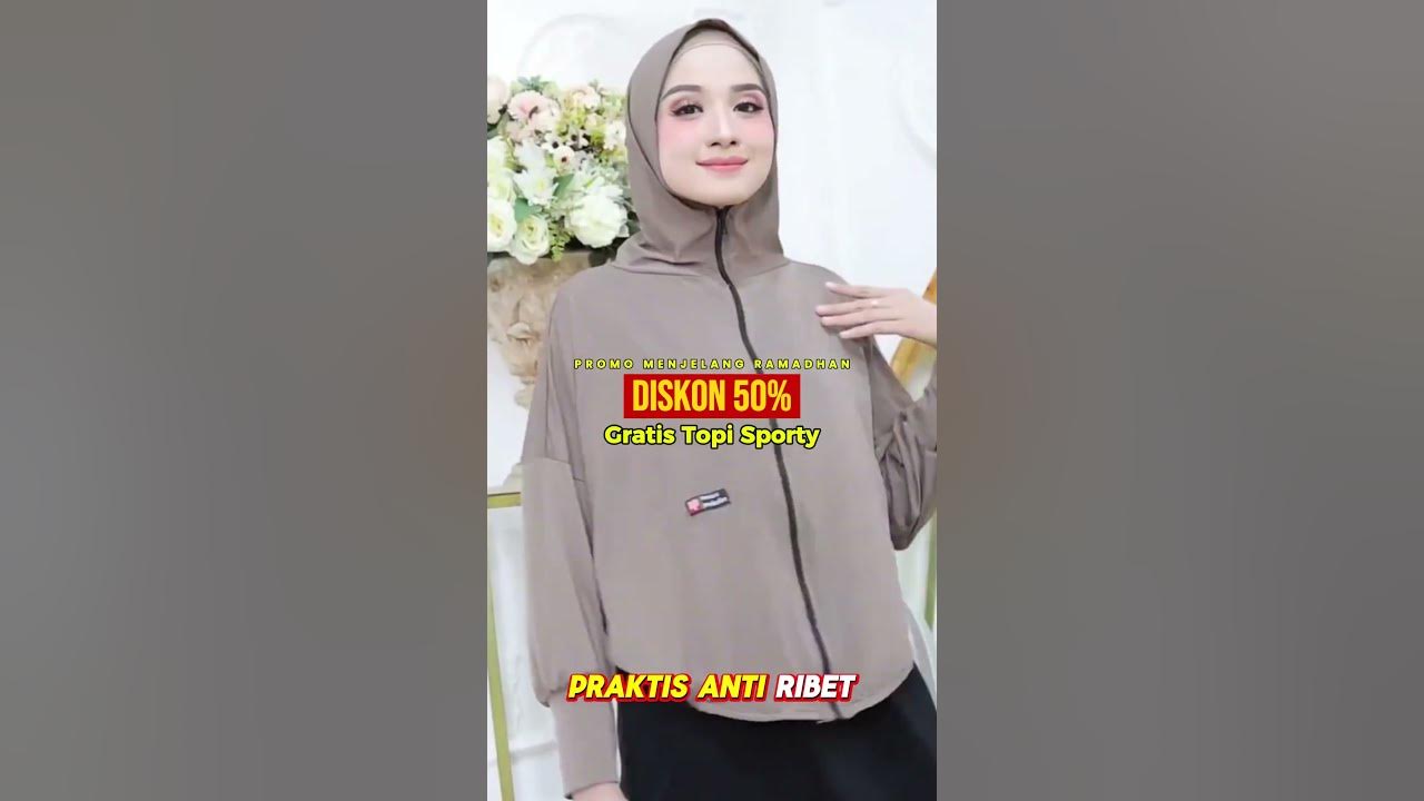 Promo Spesial Ramadhan, Hijab Sporty 2in1, Diskon 50% + Gratis Topi Sporty - YouTube