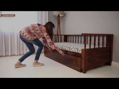 Divan – Shop Dicaprio Divan in Teak Finish online – Wooden Street