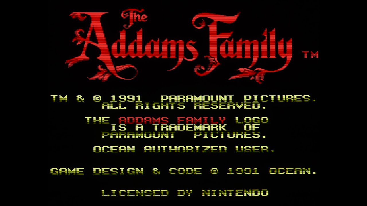 The Addams Family Intro (SNES) - Sony BVM-D32 - YouTube