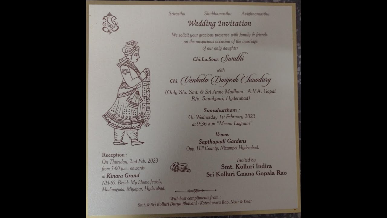 Swathi with Venkata Dwijesh Chowdary - YouTube