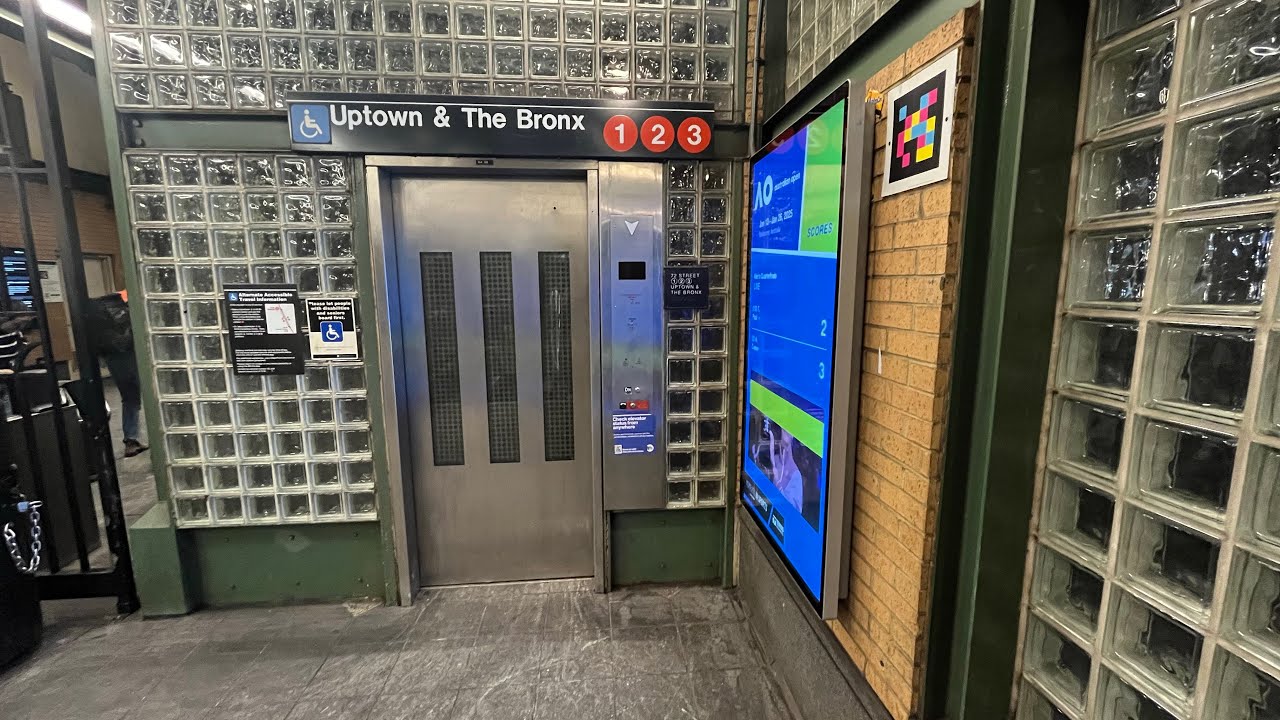 Heights Glass Elevator At The W 72 St Subway Station (Northbound) In ...