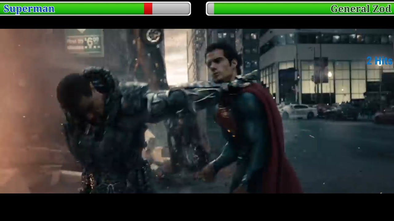 Superman vs General Zod with Healthbars / Final Fight | Part 1 - YouTube