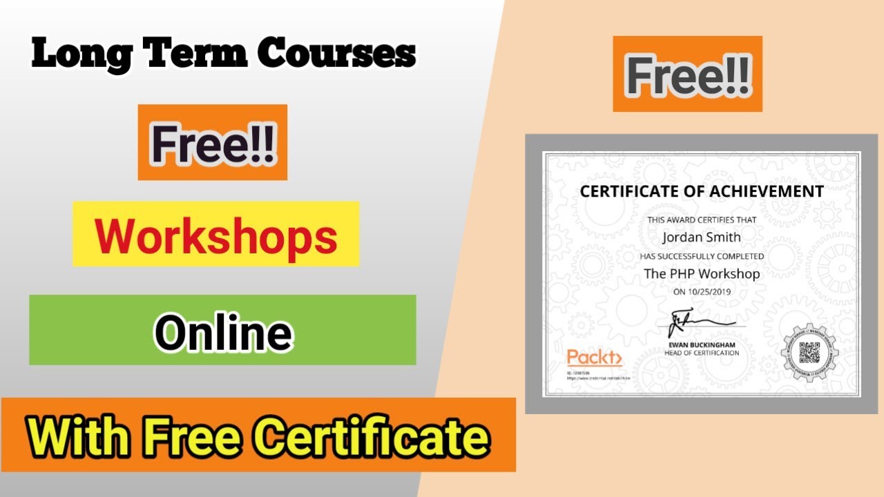 Packt - free online workshop courses with certificate || @packt # ...